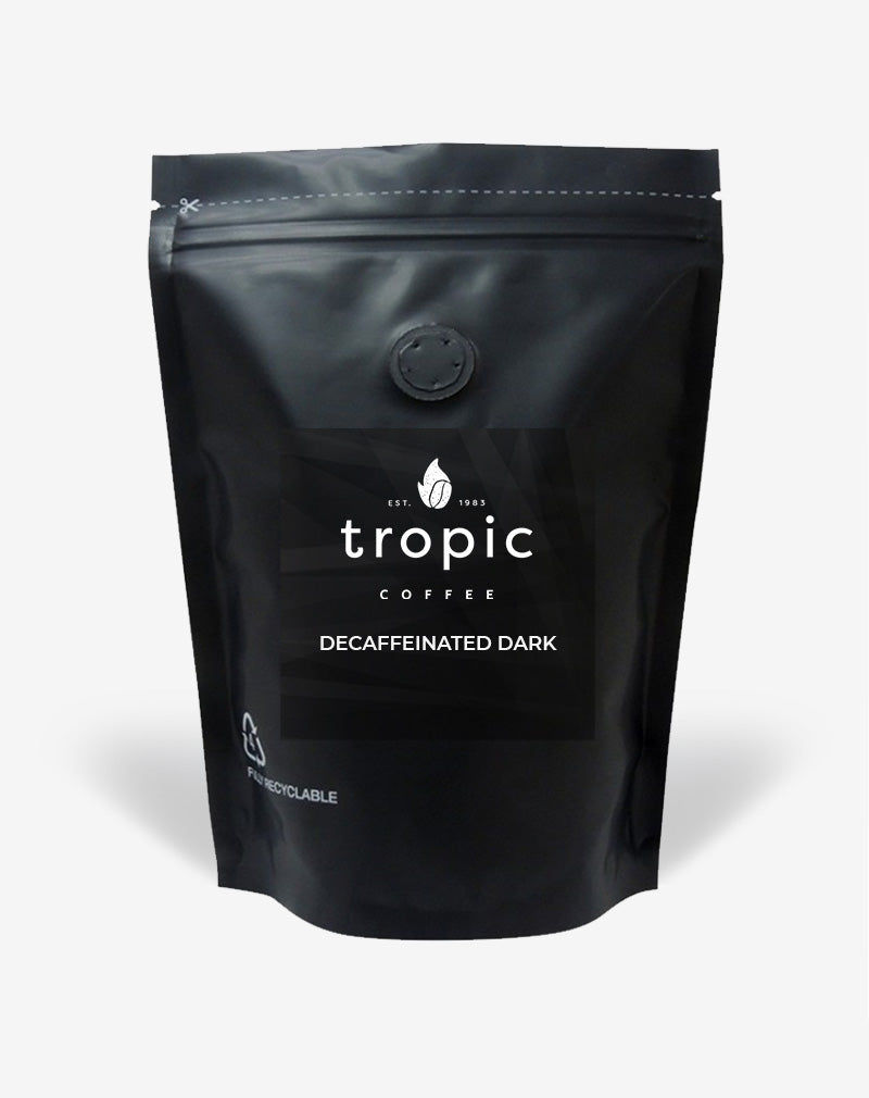 Decaffeinated Dark Coffee | Buy Decaf Coffee Online | Tropic Coffee ...